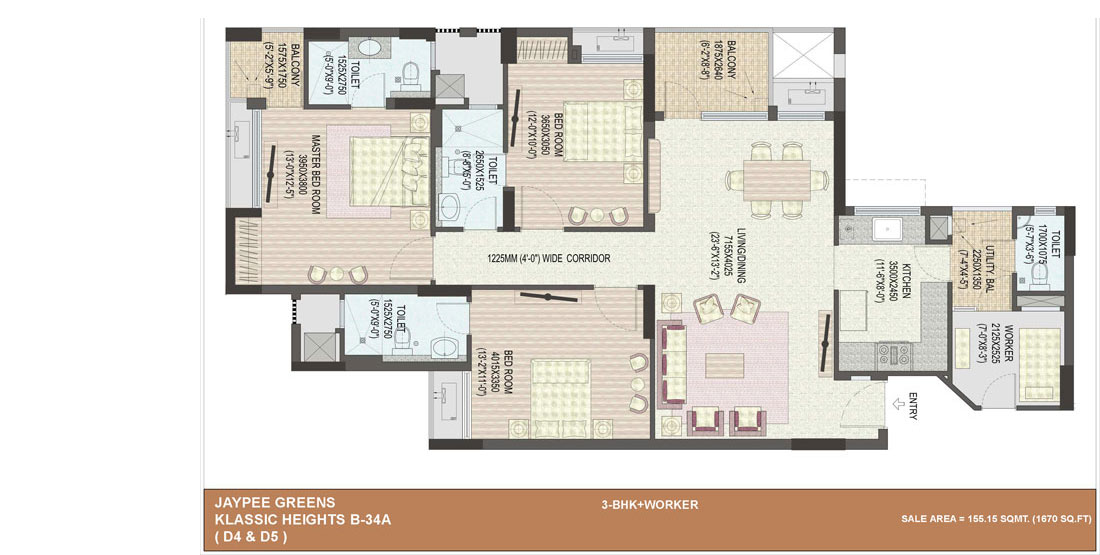 Jaypee Greens Jaypee Klassic Heights in Sector 134 Noida - Price, Floor ...