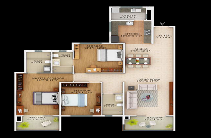 Vaswani Exquisite 3/4 BHK Apartments in Whitefield, Bangalore | 360 ...
